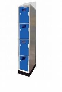 Lockers - Steel locker-plinth slanted