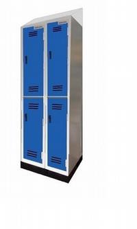 Lockers - Steel locker-plinth slanted