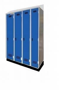 Lockers - Steel locker-plinth slanted